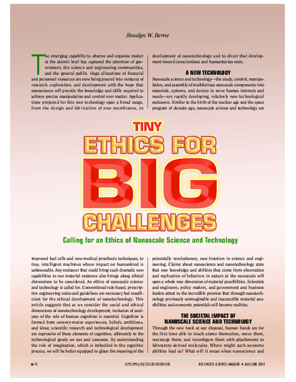 (PDF) Tiny ethics for big challenges