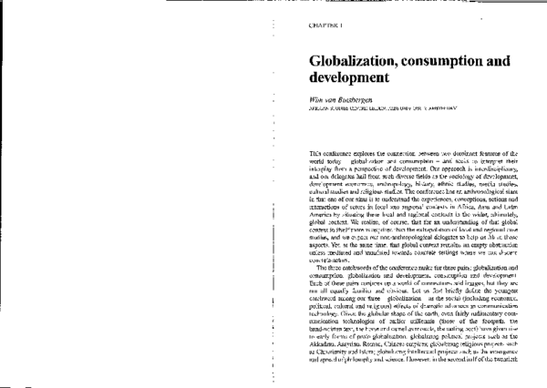(PDF) Globalization , consumption and development