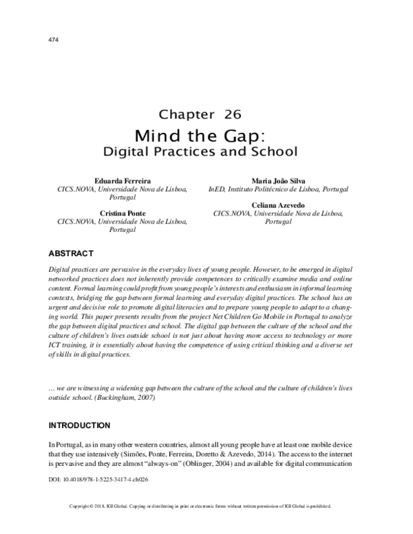 (PDF) Mind the Gap