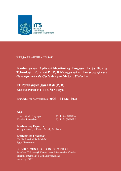 (PDF) Pembangunan Aplikasi Monitoring Program Kerja Bidang Teknologi Informasi PT PJB ...