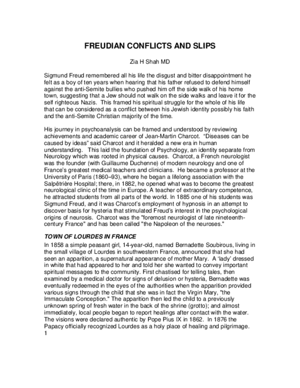 (PDF) Freudian Conflicts and Slips