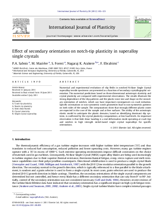 (PDF) Effect of secondary orientation on notch-tip plasticity in ...
