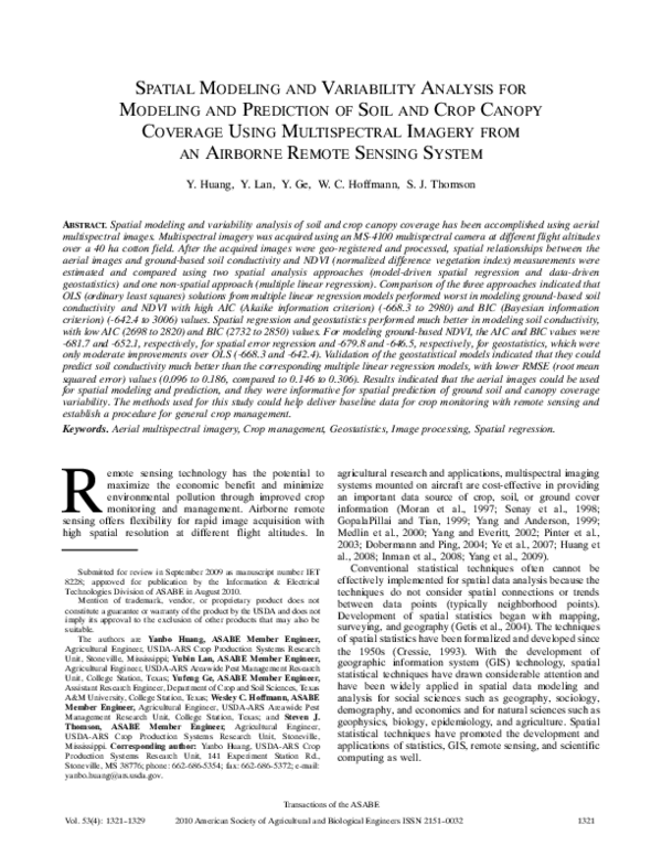 (PDF) Spatial Modeling and Variability Analysis for Modeling and Prediction of Soil and Crop ...