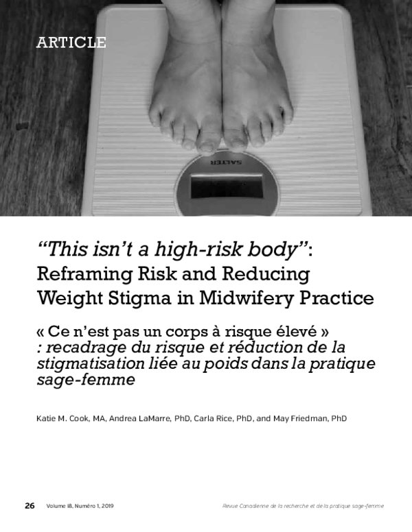 (PDF) “This isn’t a high-risk body”: Reframing Risk and Reducing Weight Stigma in Midwifery Practice
