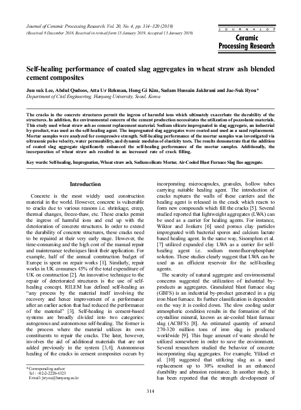 (PDF) Self-healing performance of coated slag aggregates in wheat straw ...