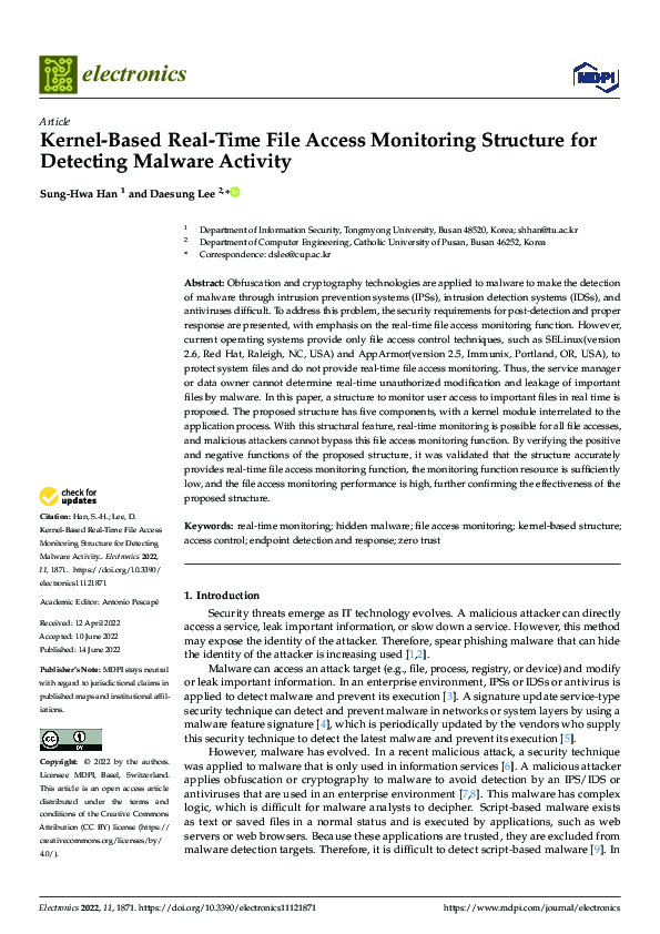 (PDF) Kernel-Based Real-Time File Access Monitoring Structure for ...