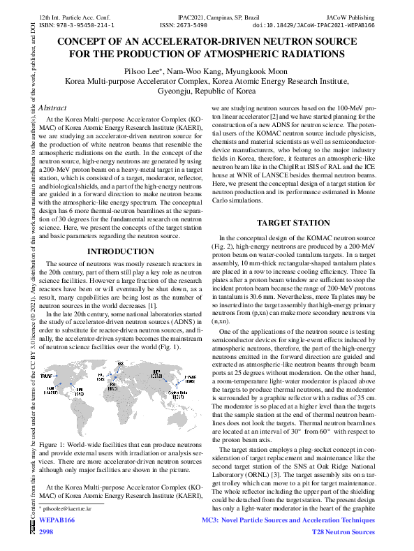 (PDF) Accelerator-Driven Neutron Source for Atmospheric Radiation