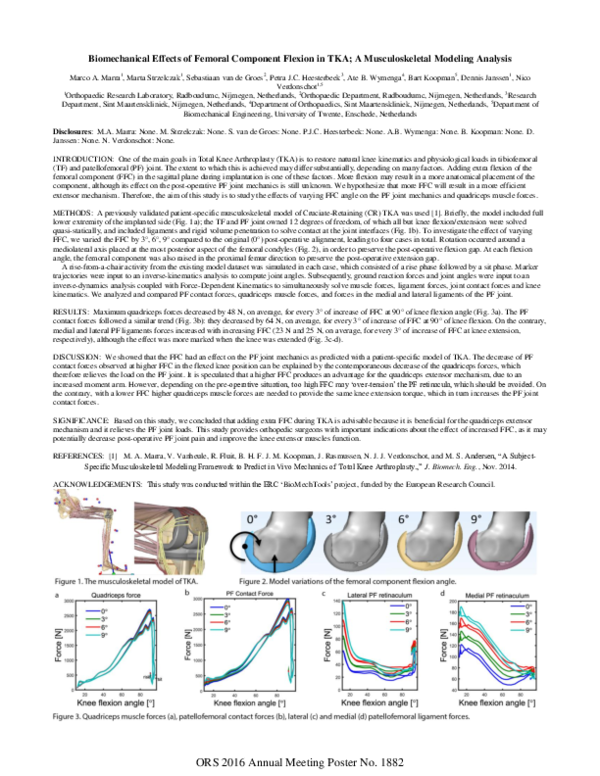 (PDF) Biomechanical effects of femoral component flexion in TKA: a ...