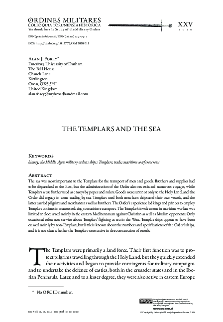 (PDF) The Templars and the Sea