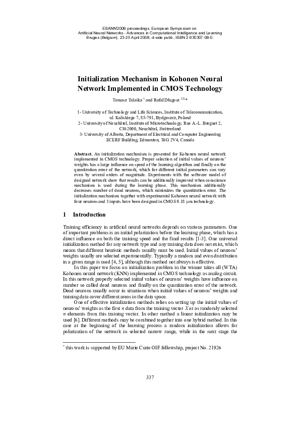 (PDF) An efficient initialization mechanism of neurons for Winner Takes All Neural Network ...