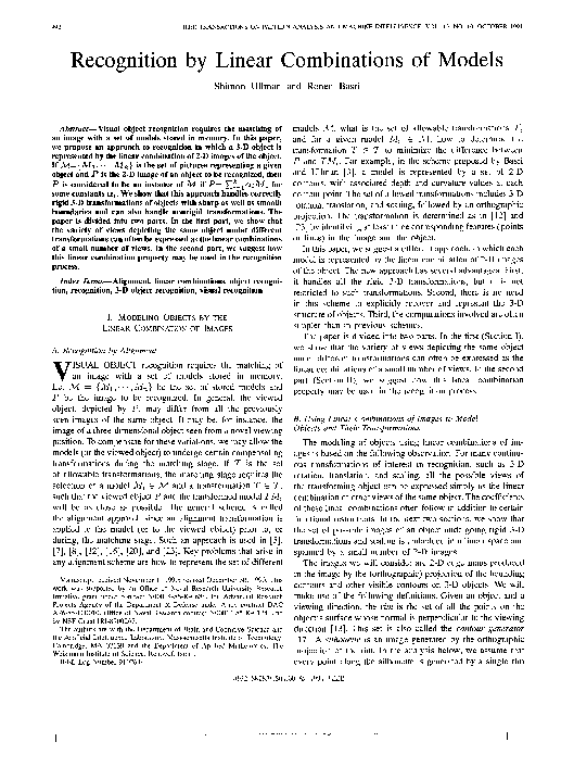 (PDF) A. Recognition by Alignment