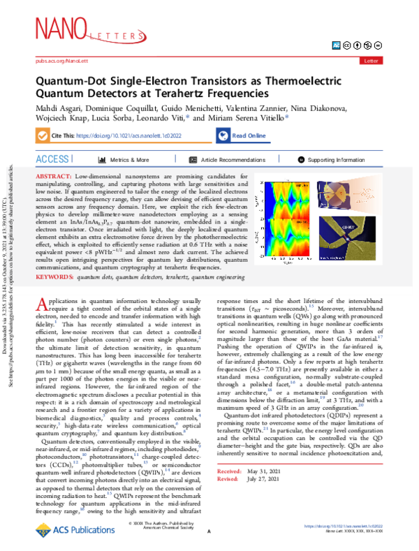 (PDF) Quantum-Dot Single-Electron Transistors as Thermoelectric Quantum ...