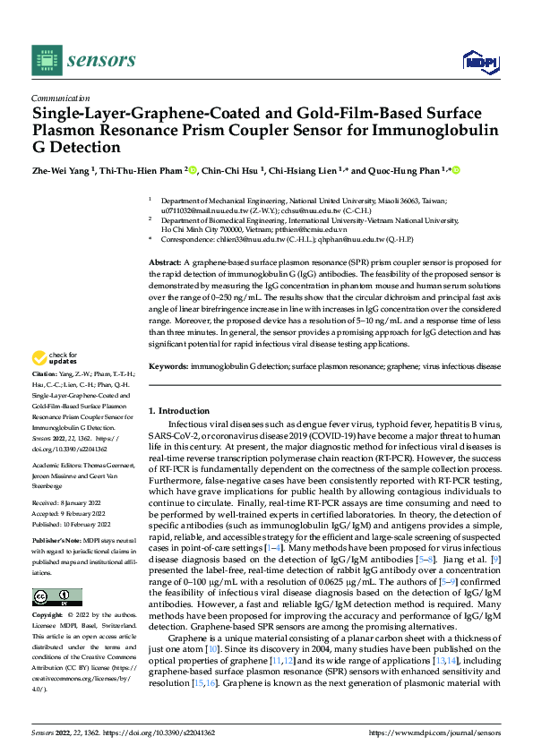 (PDF) Single-Layer-Graphene-Coated and Gold-Film-Based Surface Plasmon Resonance Prism Coupler ...