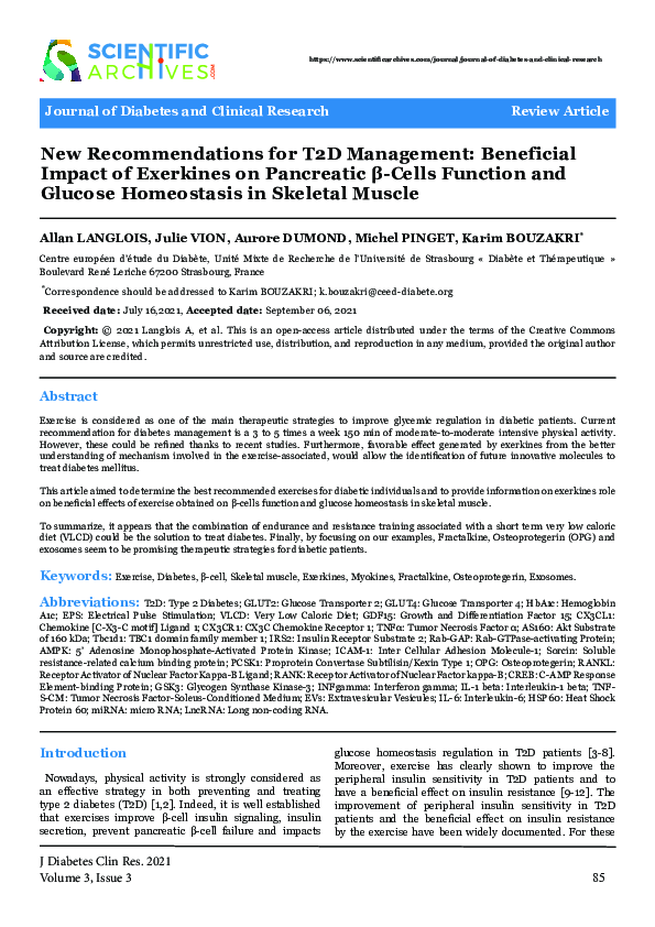 (PDF) New Recommendations for T2D Management: Beneficial Impact of ...