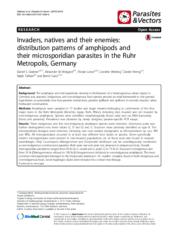 (PDF) Invaders, natives and their enemies: distribution patterns of ...