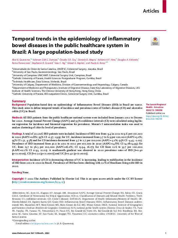 (PDF) Temporal trends in the epidemiology of inflammatory bowel ...