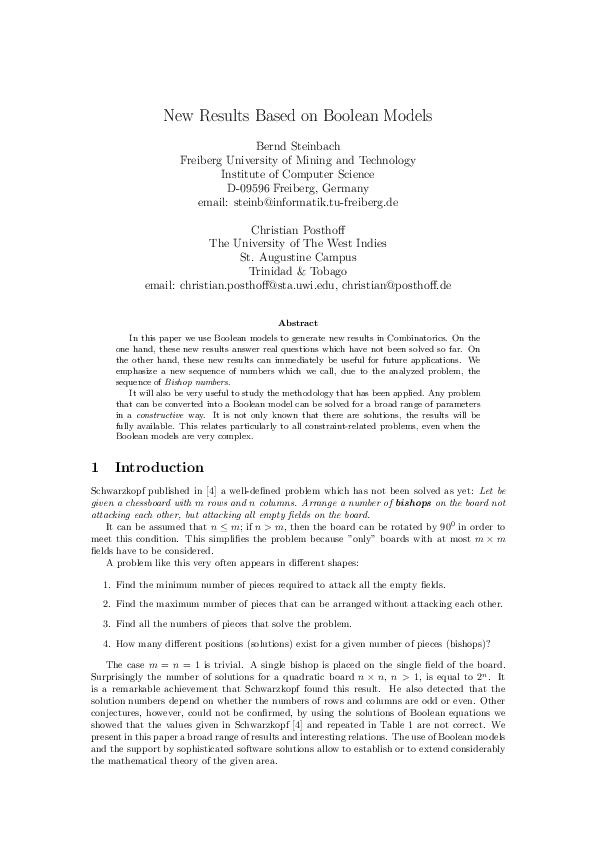 (PDF) New Results Based on Boolean Models