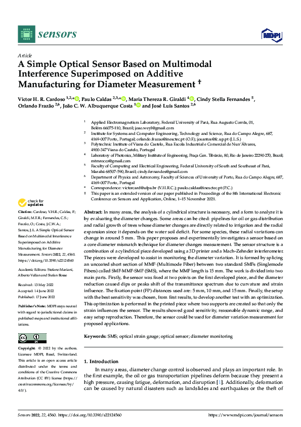 Pdf A Simple Optical Sensor Based On Multimodal Interference Superimposed On Additive