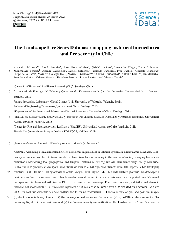 (PDF) The Landscape Fire Scars Database: mapping historical burned area ...