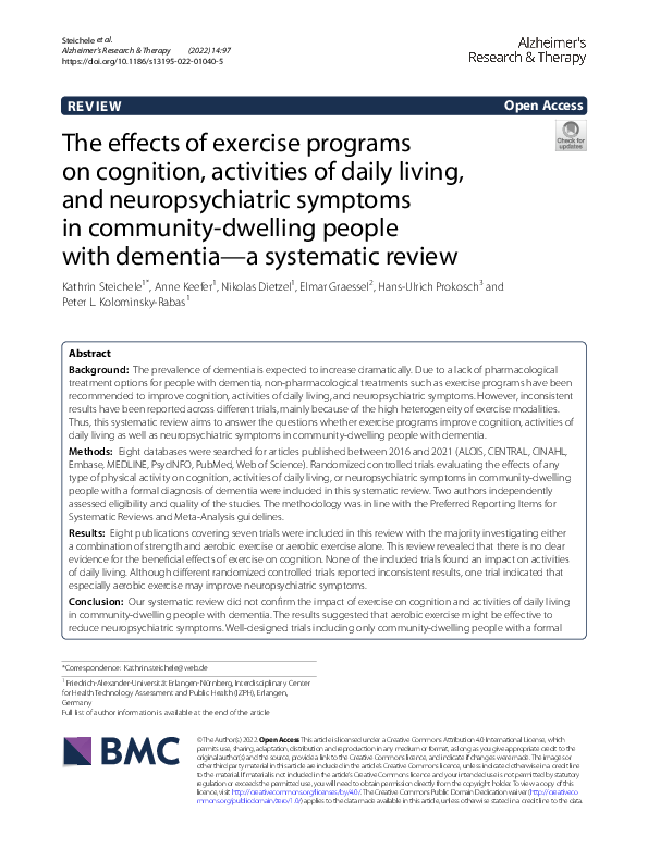 (PDF) The effects of exercise programs on cognition, activities of daily living, and ...