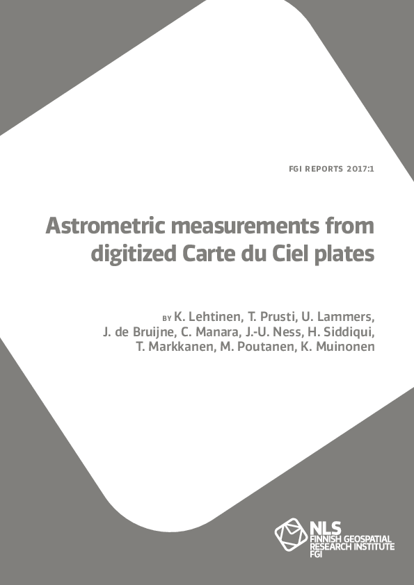 (PDF) Astrometric measurements from digitized Carte du Ciel plates