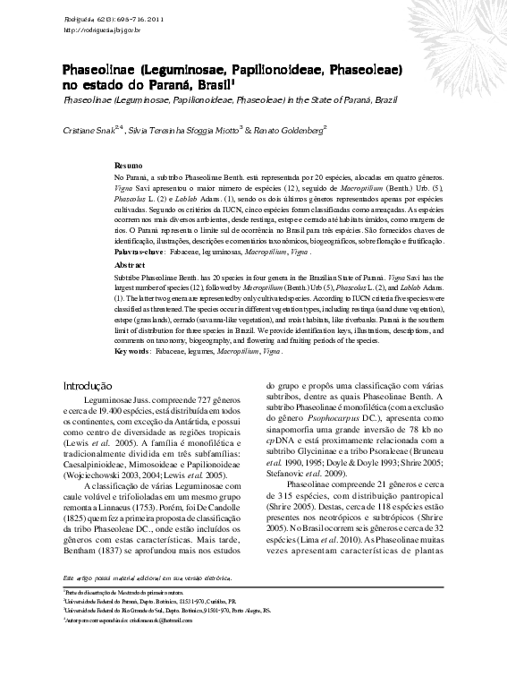 (PDF) Phaseolinae (Leguminosae, Papilionoideae, Phaseoleae) no estado ...