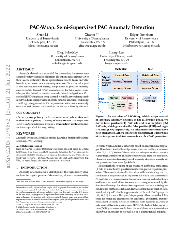 (PDF) PAC-Wrap: Semi-Supervised PAC Anomaly Detection