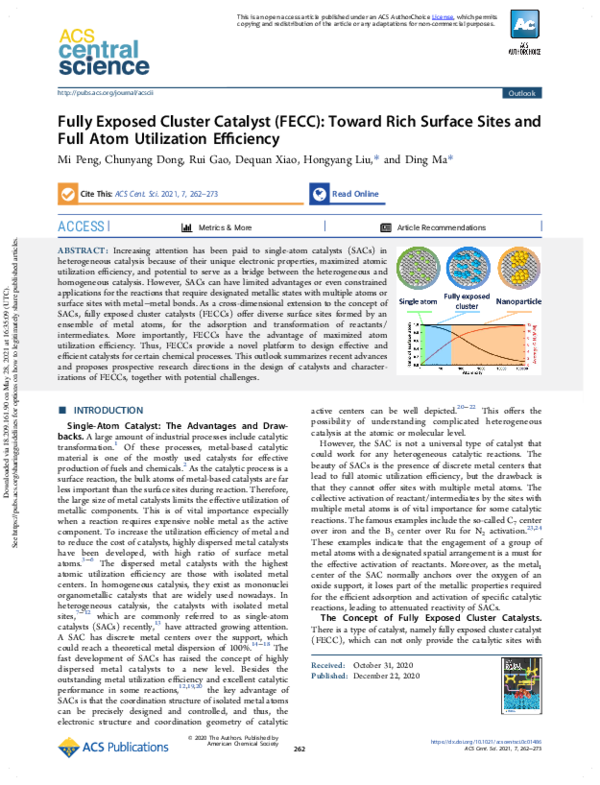 (PDF) Fully Exposed Cluster Catalyst (FECC): Toward Rich Surface Sites ...