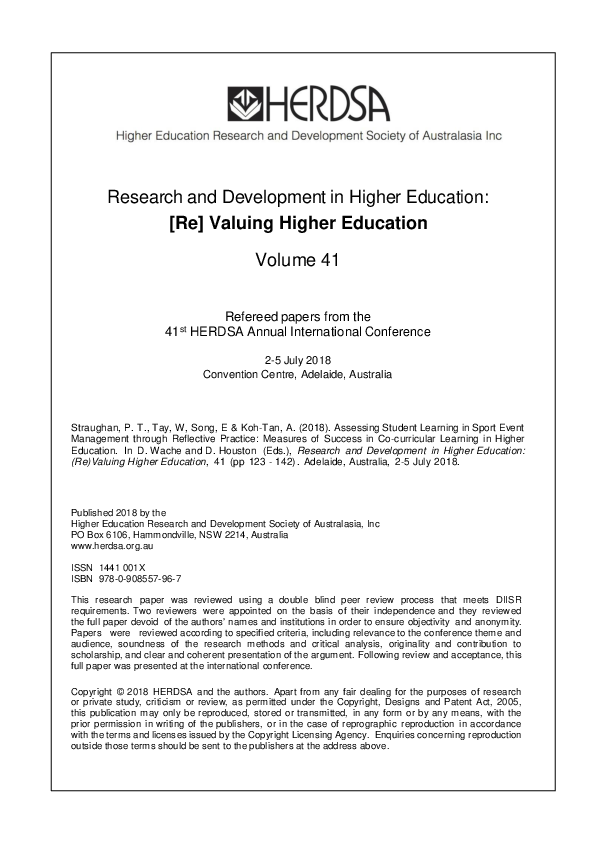 (PDF) Assessing Student Learning in Sport Event Management through ...