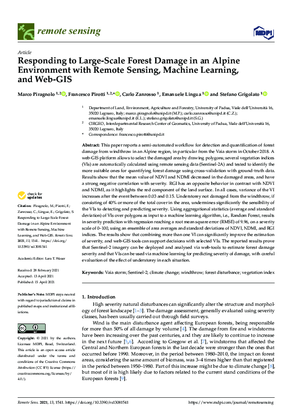 (PDF) Responding to Large-Scale Forest Damage in an Alpine Environment ...