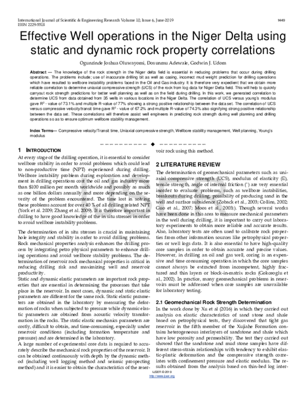 (PDF) Effective Well operations in the Niger Delta using static and ...