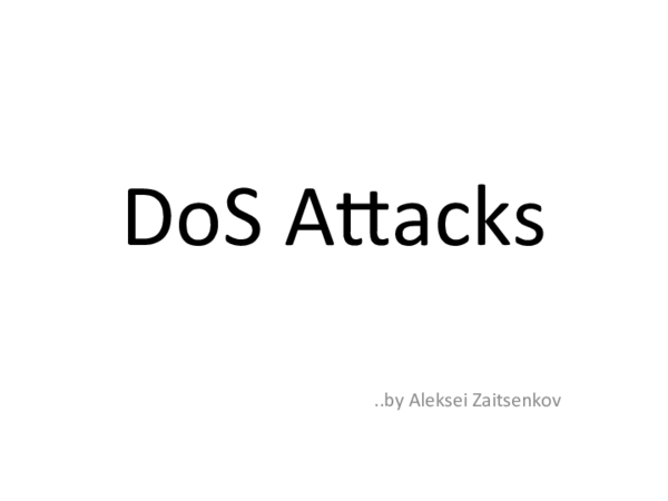 (PPT) Dos Attack Slides