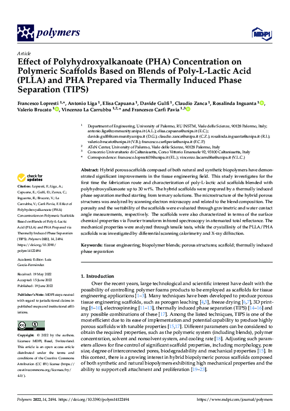 (PDF) Effect of Polyhydroxyalkanoate (PHA) Concentration on Polymeric ...