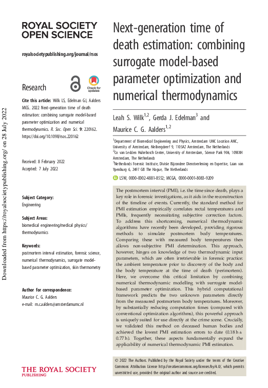 (PDF) Next-generation time of death estimation: combining surrogate ...