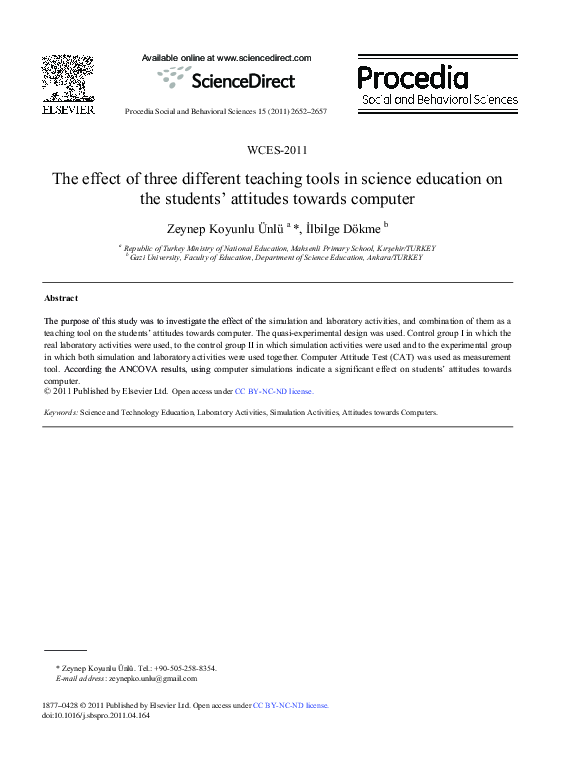 (PDF) The effect of three different teaching tools in science education on the students ...