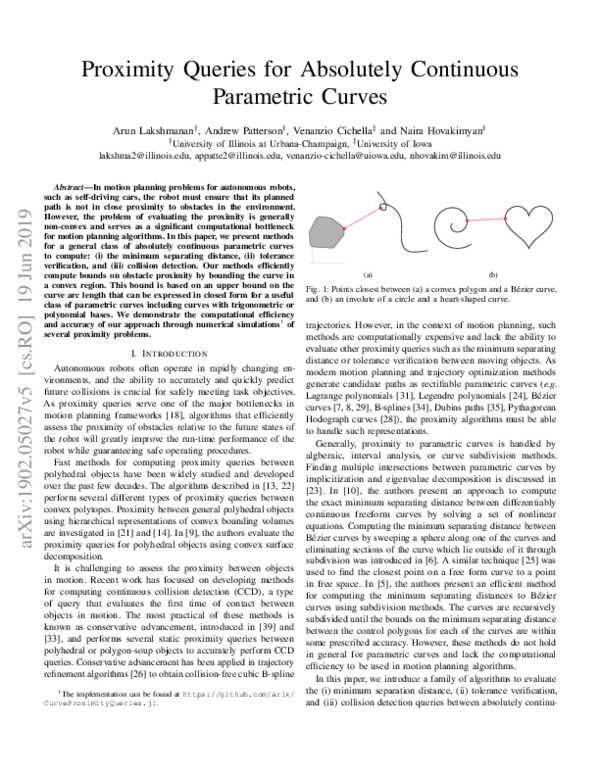 (PDF) Proximity Queries for Absolutely Continuous Parametric Curves | Naira Hovakimyan ...