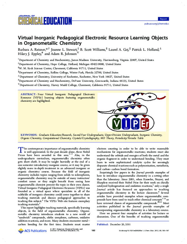 (PDF) Virtual Inorganic Pedagogical Electronic Resource Learning ...