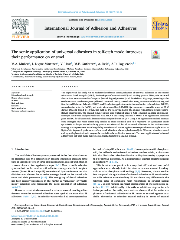 (PDF) The sonic application of universal adhesives in self-etch mode ...