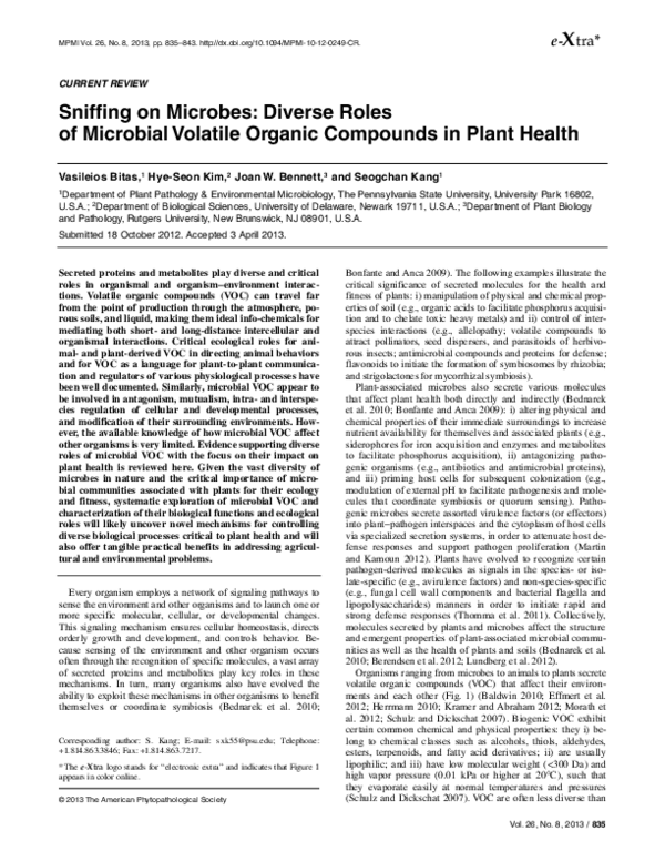 (PDF) Sniffing on Microbes: Diverse Roles of Microbial Volatile Organic ...