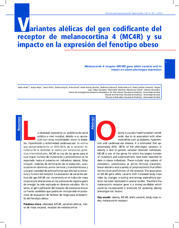(PDF) Variantes alélicas del gen codificante del receptor de ...