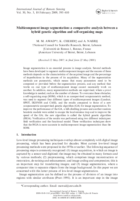(PDF) Multicomponent image segmentation: a comparative analysis between a hybrid genetic ...