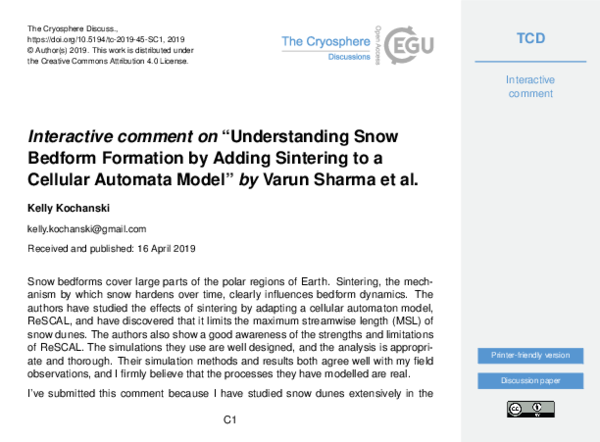 (PDF) Sintering model advances our understanding of snow bedforms
