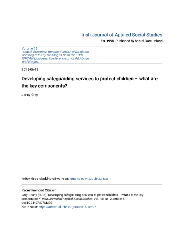 (PDF) Developing safeguarding services to protect children – what are ...