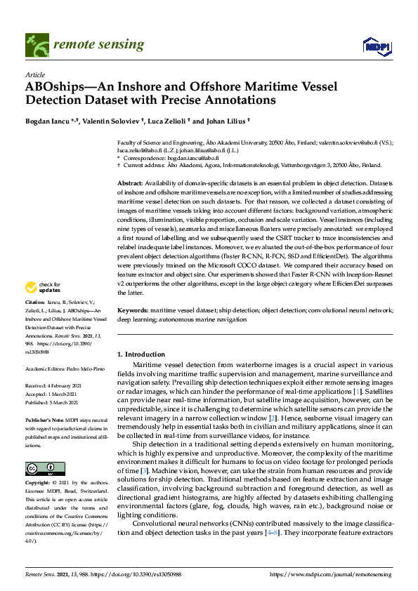 Pdf Aboships—an Inshore And Offshore Maritime Vessel Detection