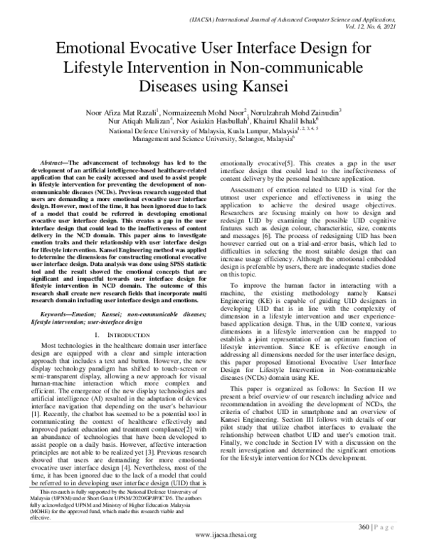 (PDF) Emotional Evocative User Interface Design for Lifestyle ...