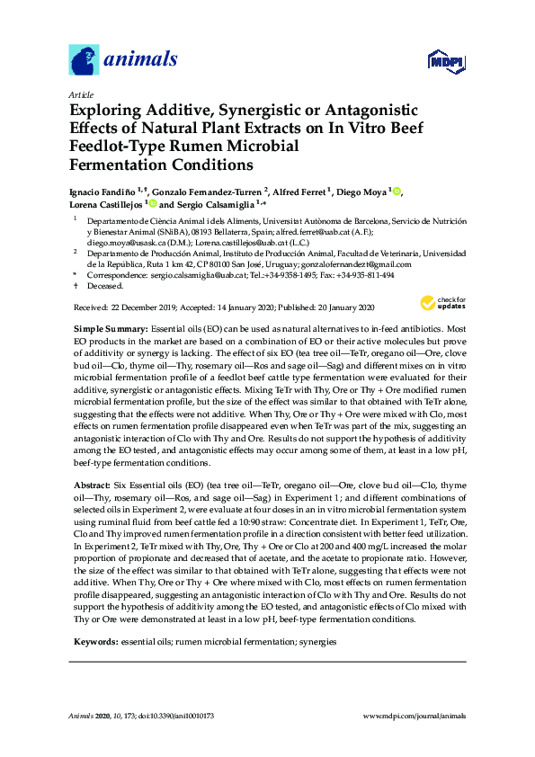(PDF) Exploring Additive, Synergistic or Antagonistic Effects of Natural Plant Extracts on In ...