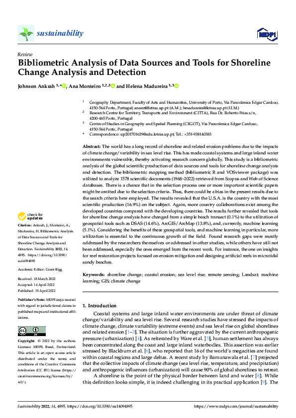 (PDF) Bibliometric Analysis of Data Sources and Tools for Shoreline ...