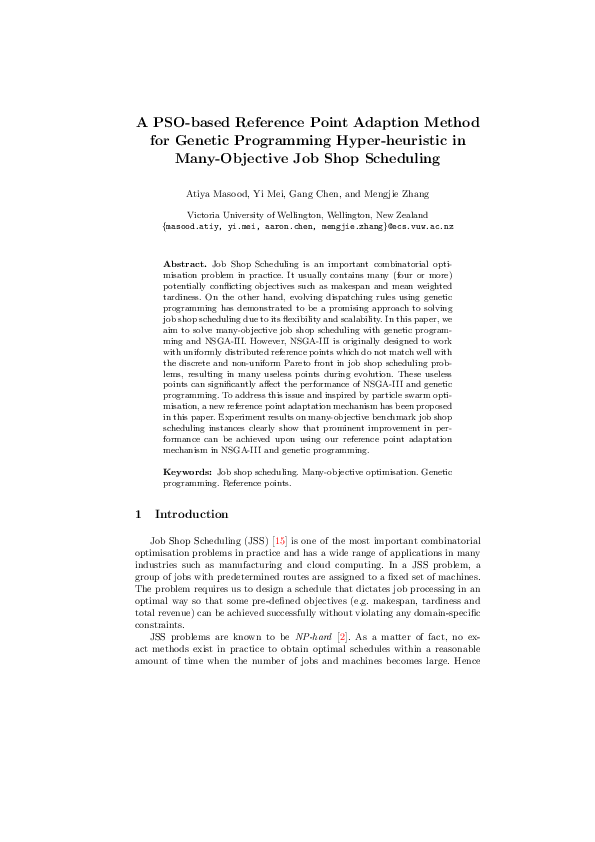 (PDF) A PSO-Based Reference Point Adaption Method for Genetic Programming Hyper-Heuristic in ...