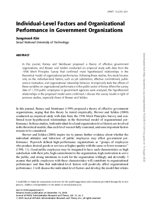 (PDF) Individual-Level Factors and Organizational Performance in ...