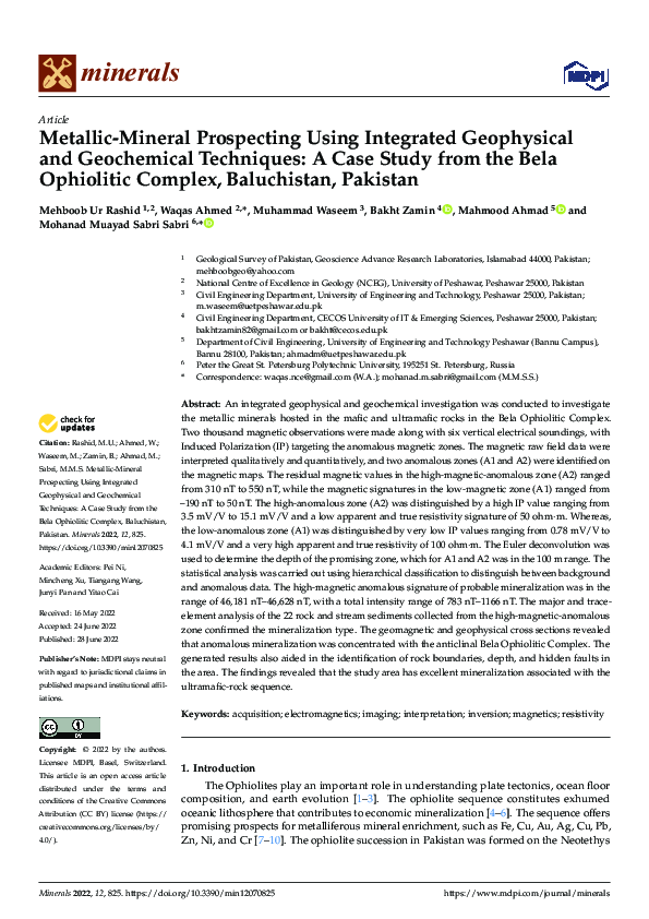 (PDF) Metallic-Mineral Prospecting Using Integrated Geophysical and ...